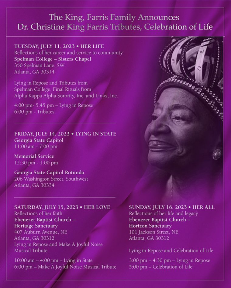 Celebration of Life Dr. Christine King Farris - After the Altar Call